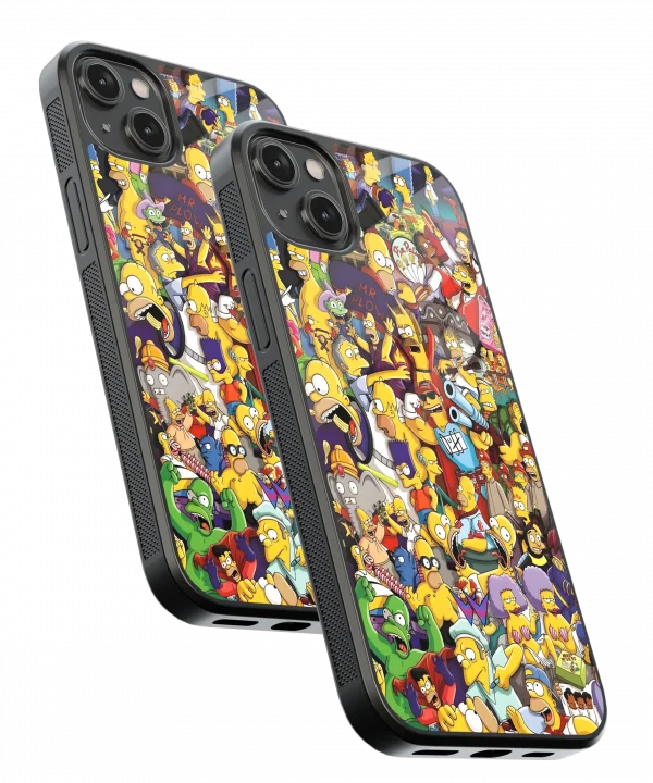 Simpsons Doodle Glass Case | WRAPSTORE